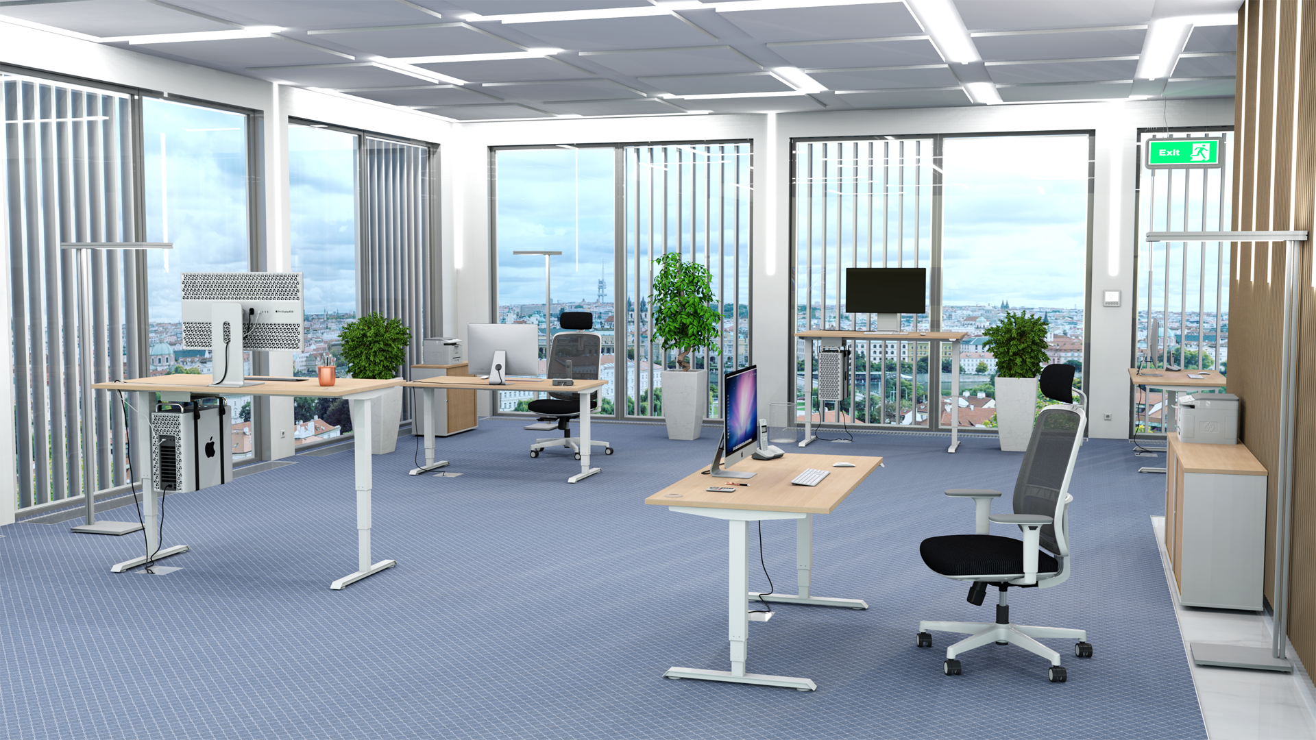 Electrically height-adjustable table 160 cm long - MSR 3 1600